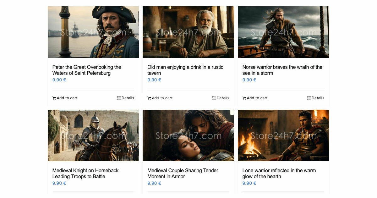 AI-Generated Images of Historical Scenes for Sale