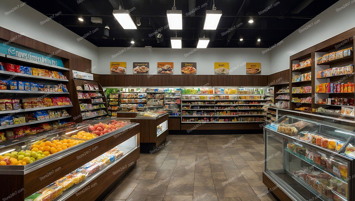 Sophisticated Grocery Store Interior Display | Image 4080 x 2304 px