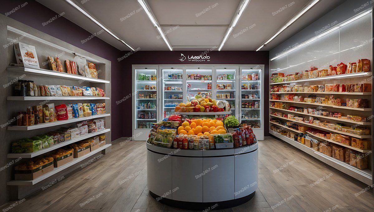 Sophisticated Grocery Shop Interior Setup | Image 4080 x 2304 px
