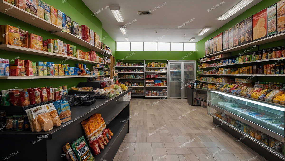 Green Grocer Shop Interior Display | Image 4080 x 2304 px