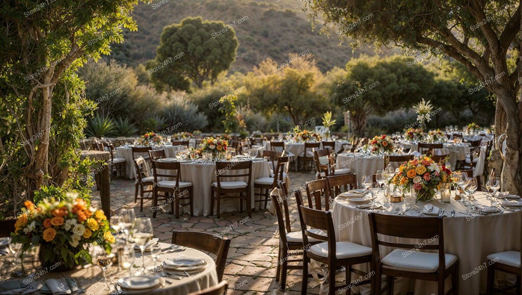 Nature-Immersed Sunset Catering Display | Hi-Res Image